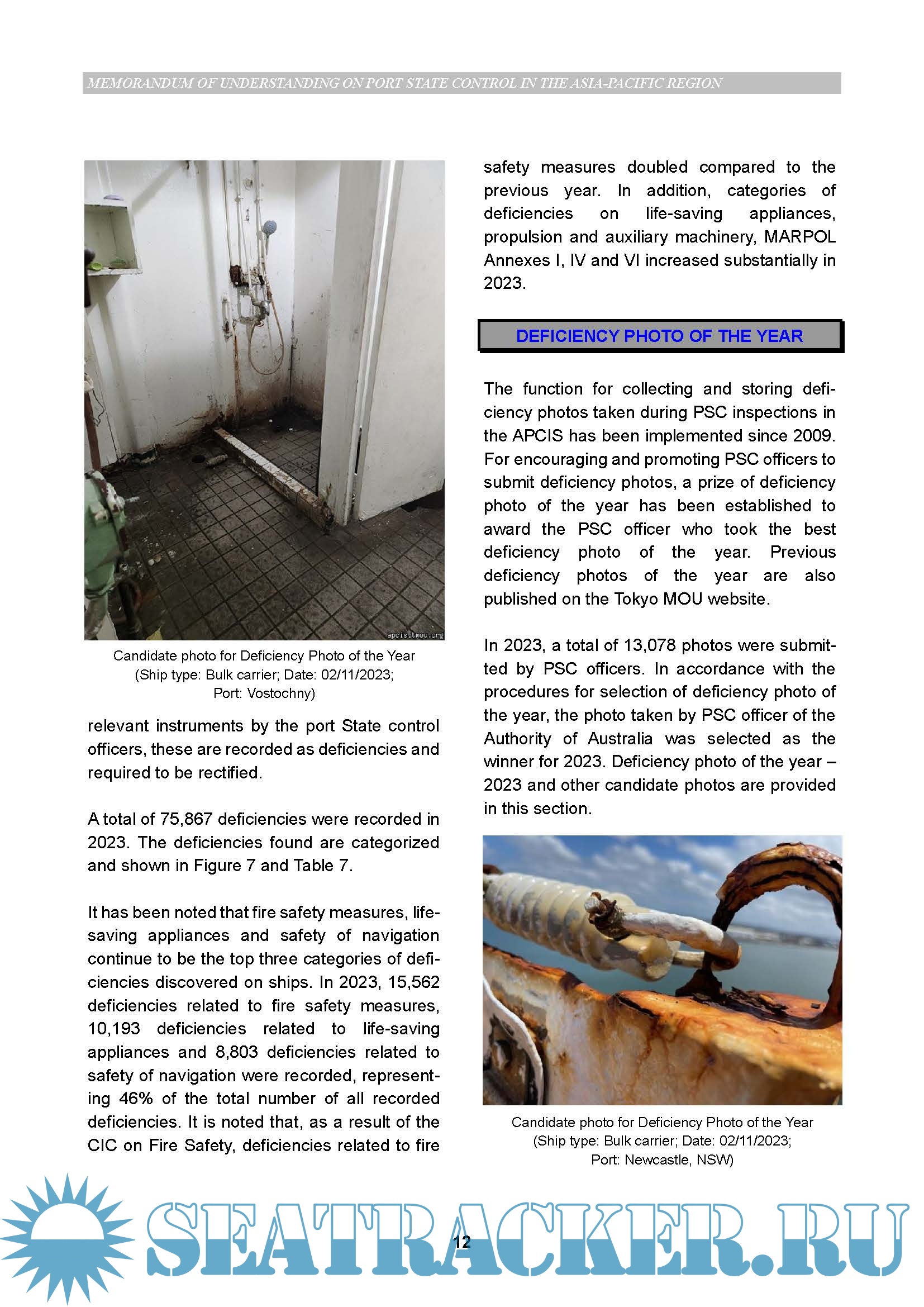 Port State Control 2023 Annual Report - Tokyo MoU [2024, PDF] › Marine ...