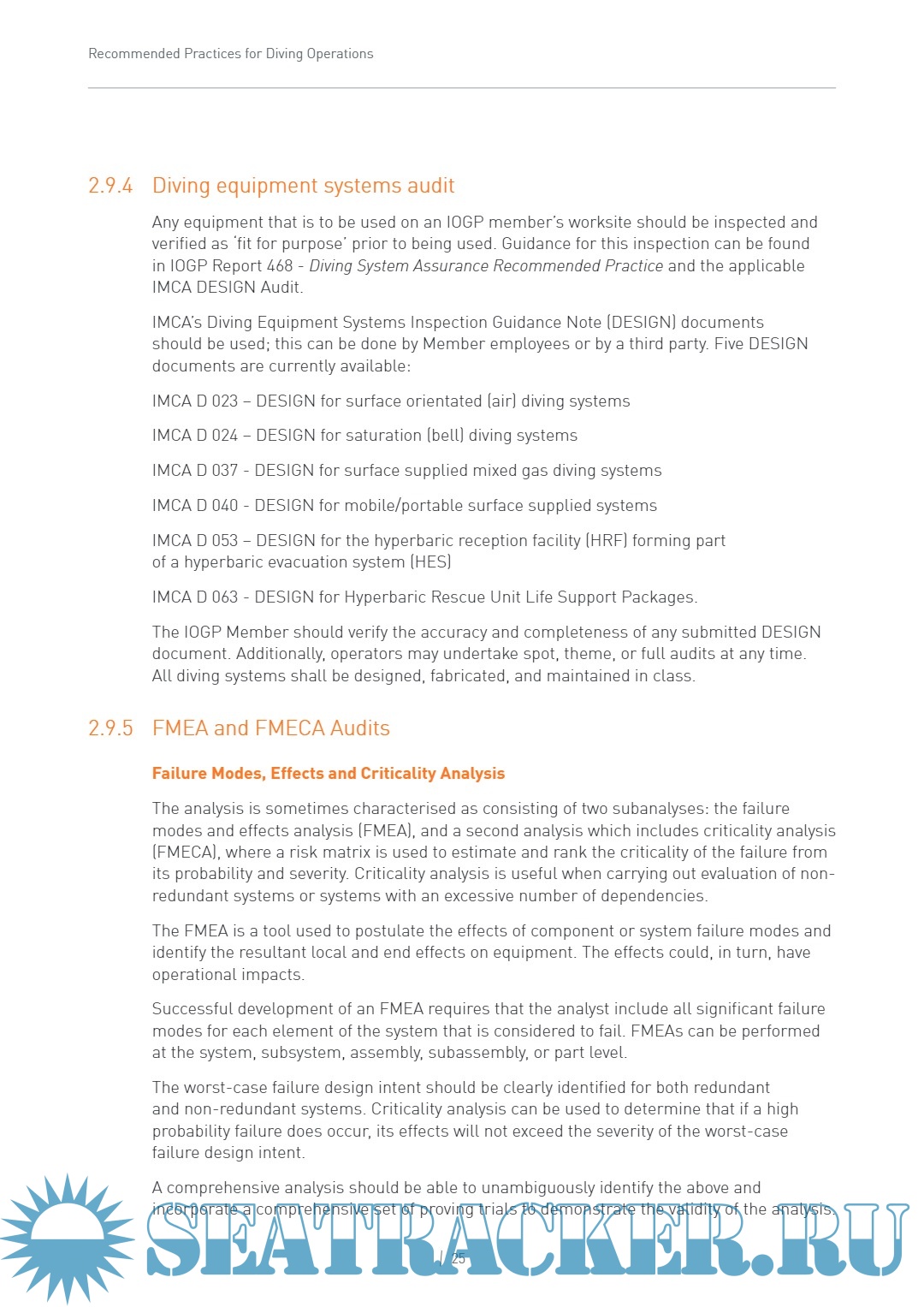 Recommended Practices for Diving Operations - International Association ...