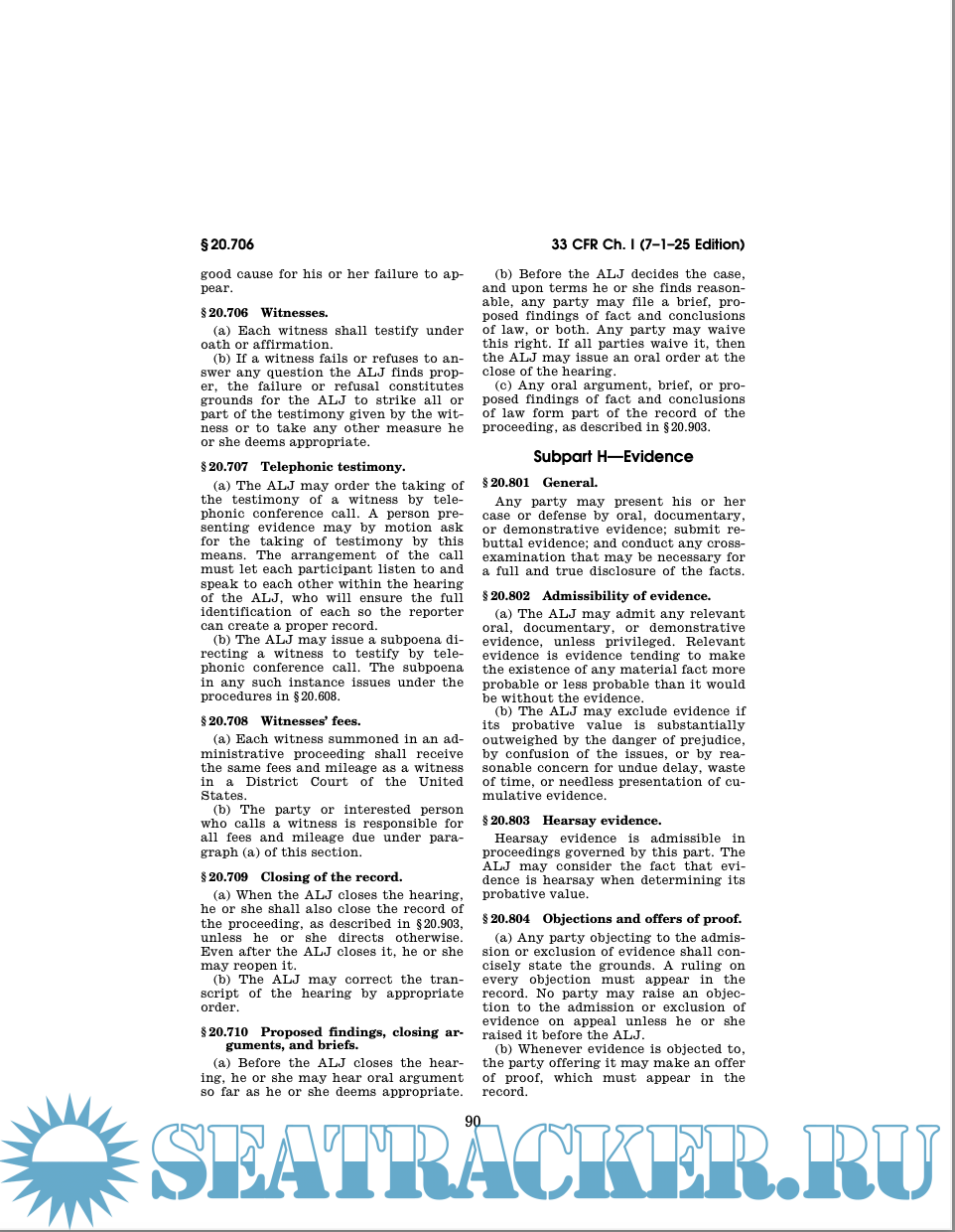 Code of Federal Regulations (CFR) Title 33 - USGPO [2025, PDF] › Marine Tracker