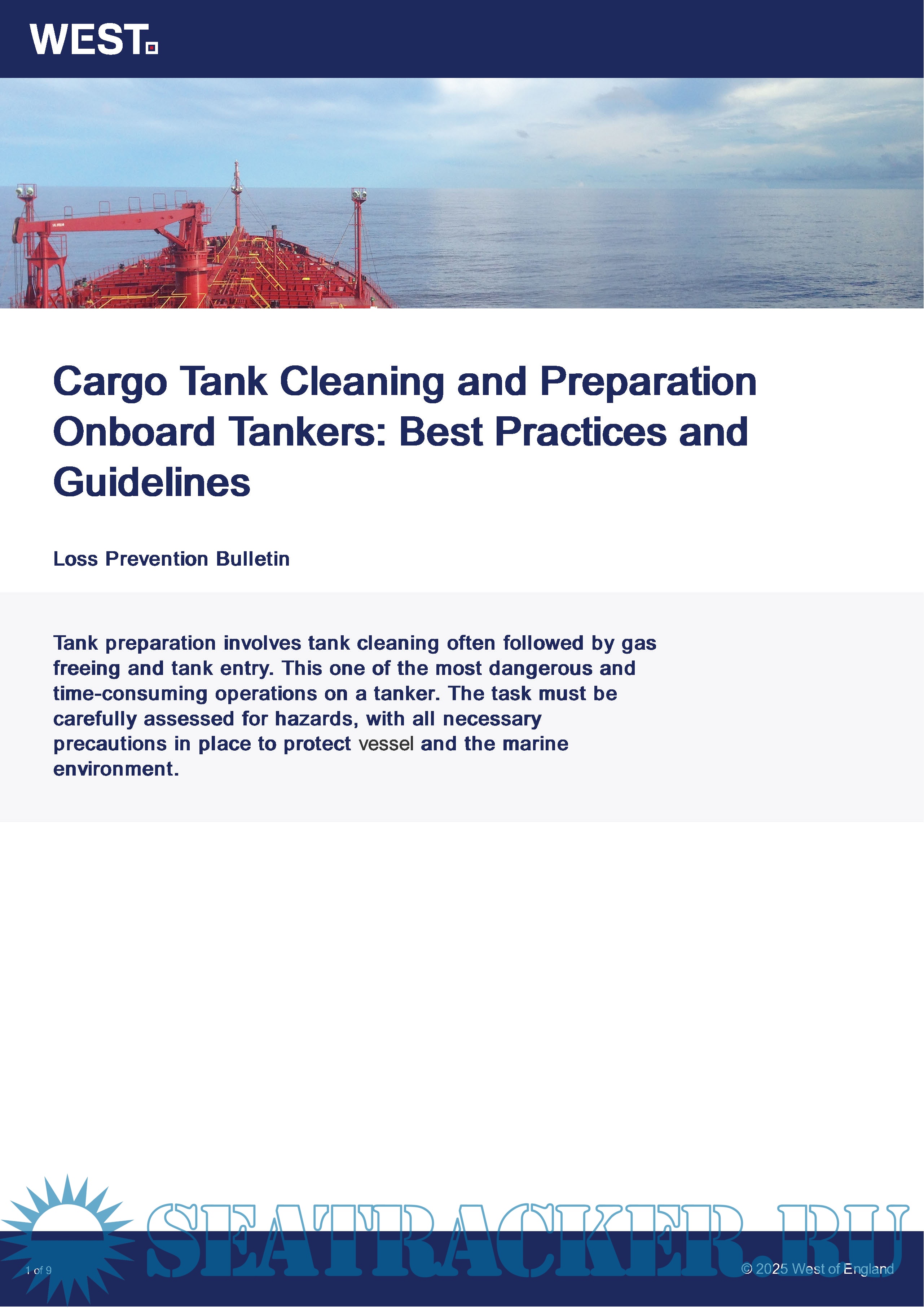 Cargo Tank Cleaning and Preparation Onboard Tankers: Best Practices and ...
