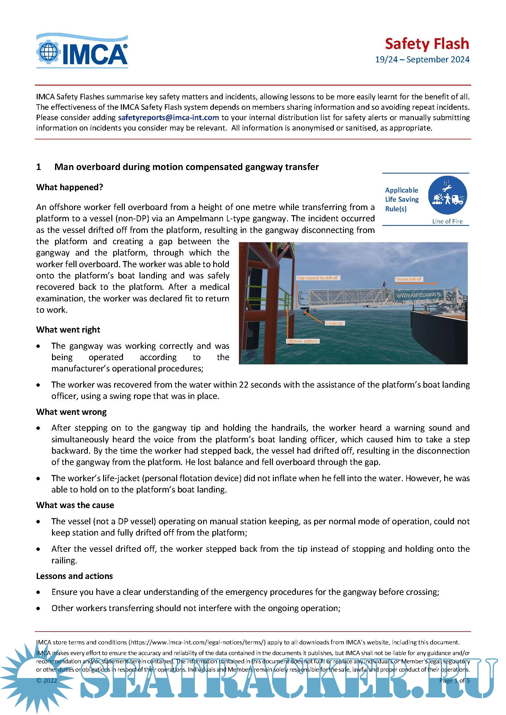 Safety Flashes issues 18-19 (September) - IMCA [2024, PDF] › Marine Tracker