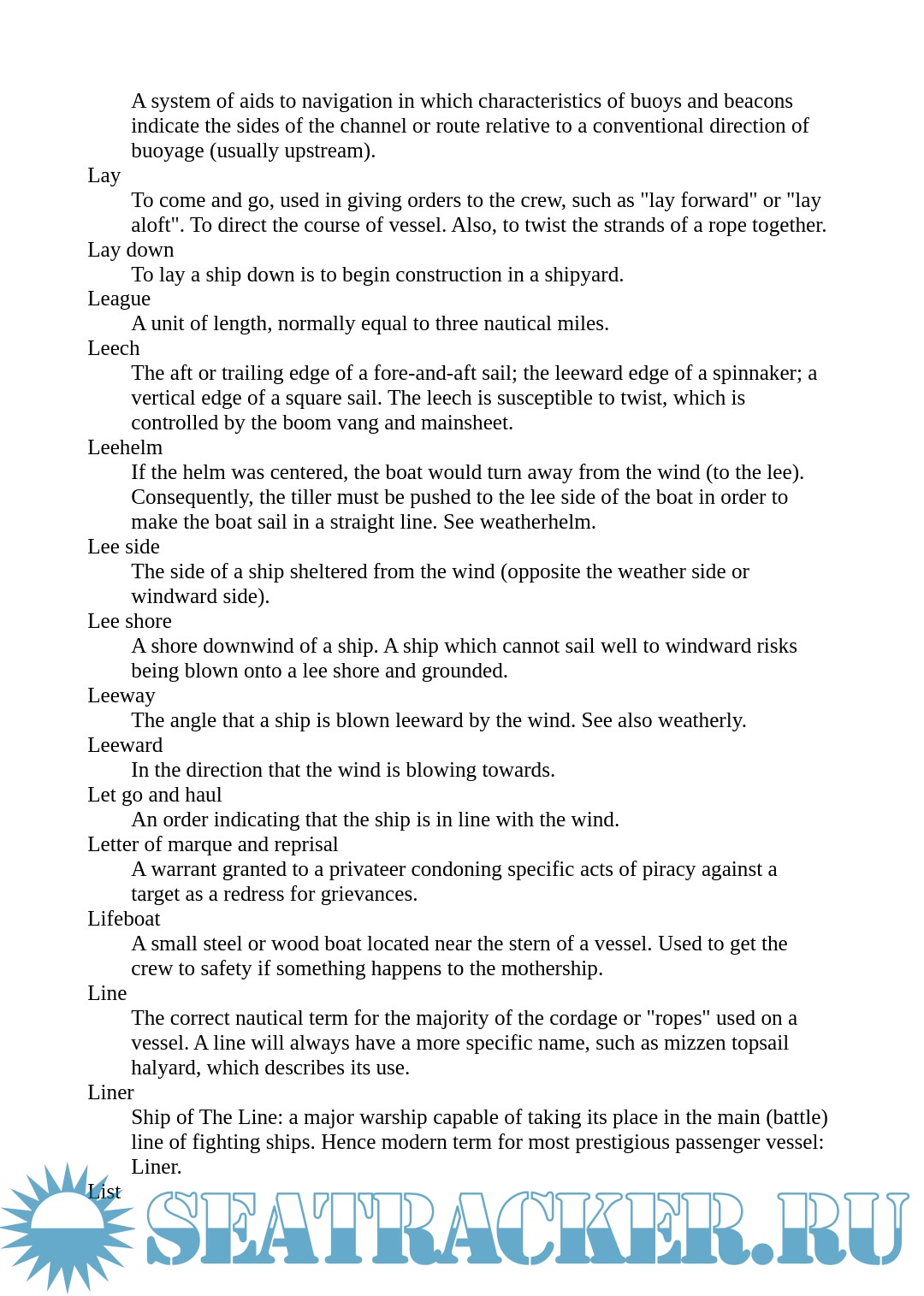 Sailing Terms [PDF, DOCx] › Marine Tracker