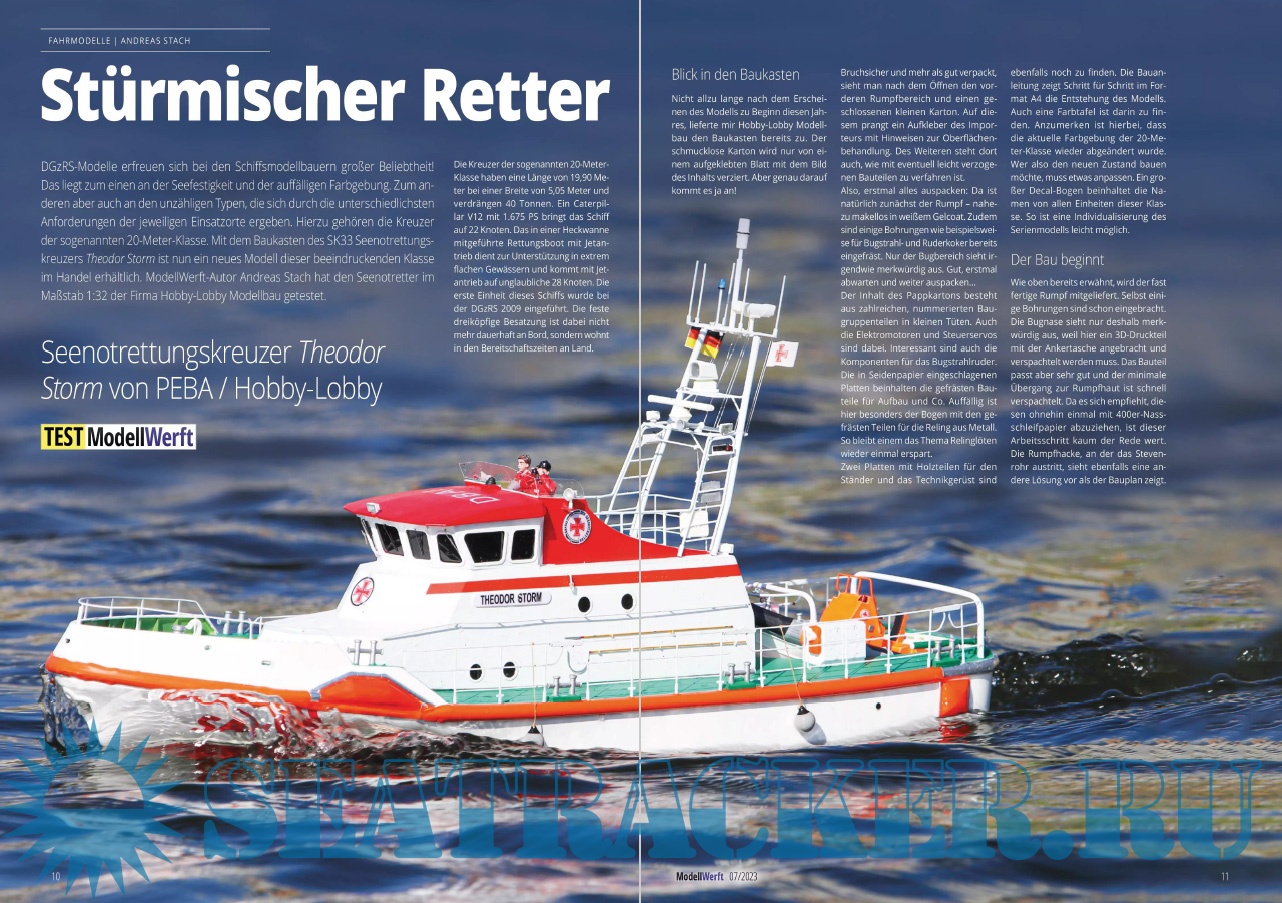 ModellWerft (Juli) - Eric Schafenrort (Redaktor) [2023, PDF] › Marine Tracker