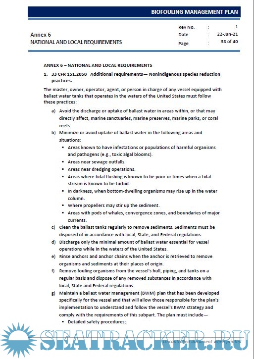 Biofouling Management Plan - Synergy Maritime Pvt. Ltd. [2021, PDF ...