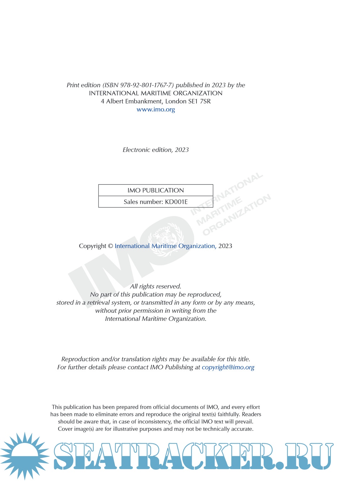 Basic Documents | Volume 1 | 2023 Edition - IMO [2023, PDF] › Marine Tracker