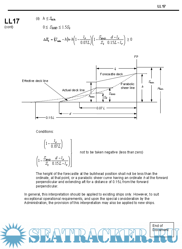 Interpretations of the International Convention on Load Lines, 1996 ...