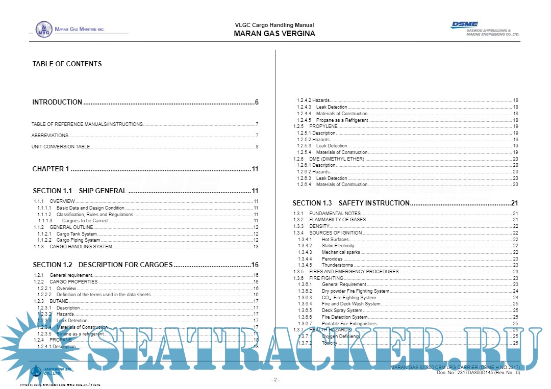 LPG/C Maran Gas Vergina - Cargo Handling Manual - Maran Gas Maritime [2016, PDF] › Marine Tracker