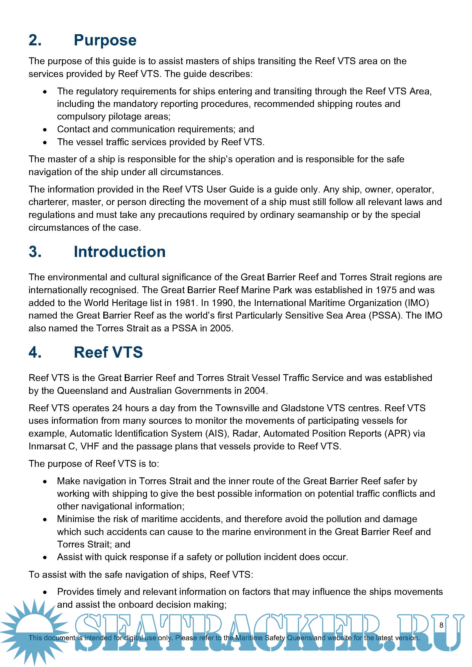 Reef VTS User Guide | Great Barrier Reef and Torres Strait Vessel ...