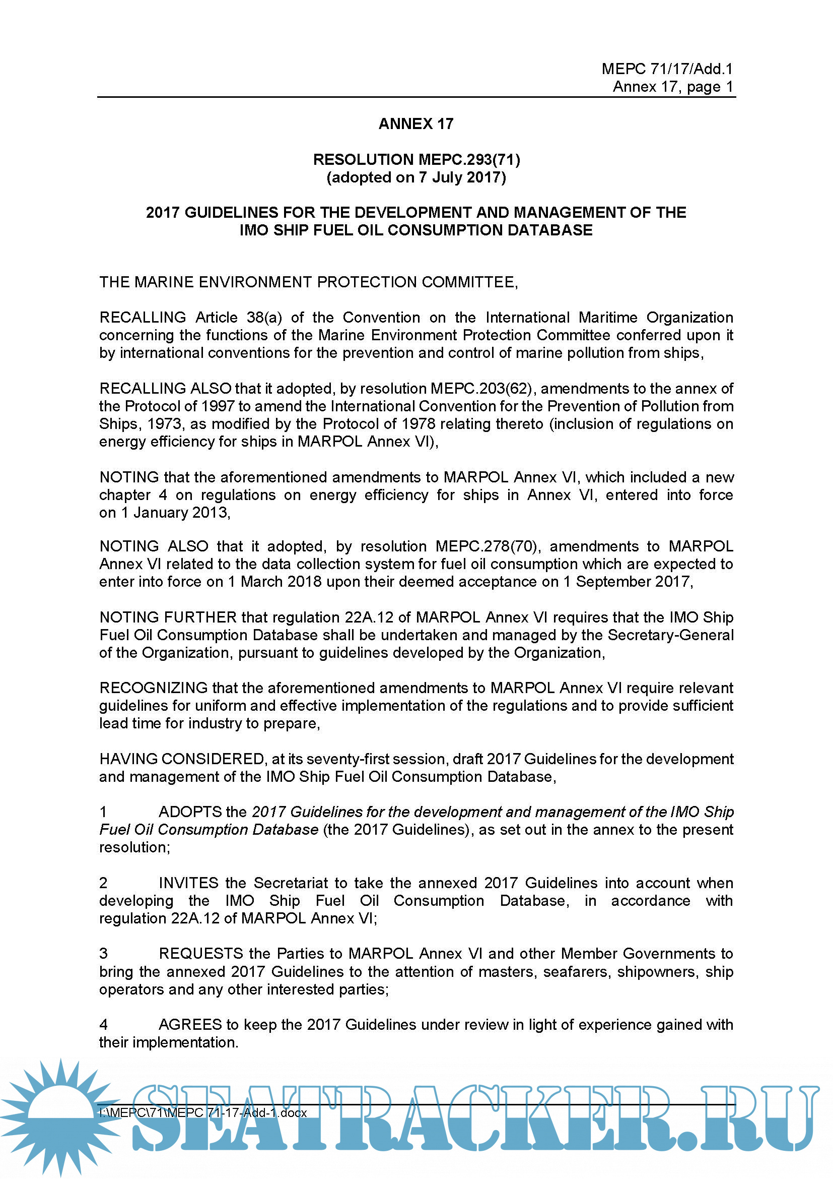 Guidelines For The Development And Management Of The Imo Ship Fuel Oil Consumption Database ...