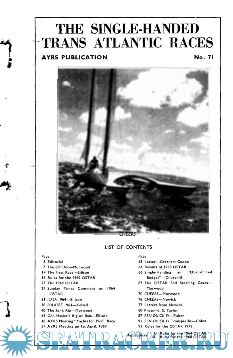 Transatlantic Races - A.Y.R.S. Publication No.71 - A.Y.R.S. [1970, PDF ...