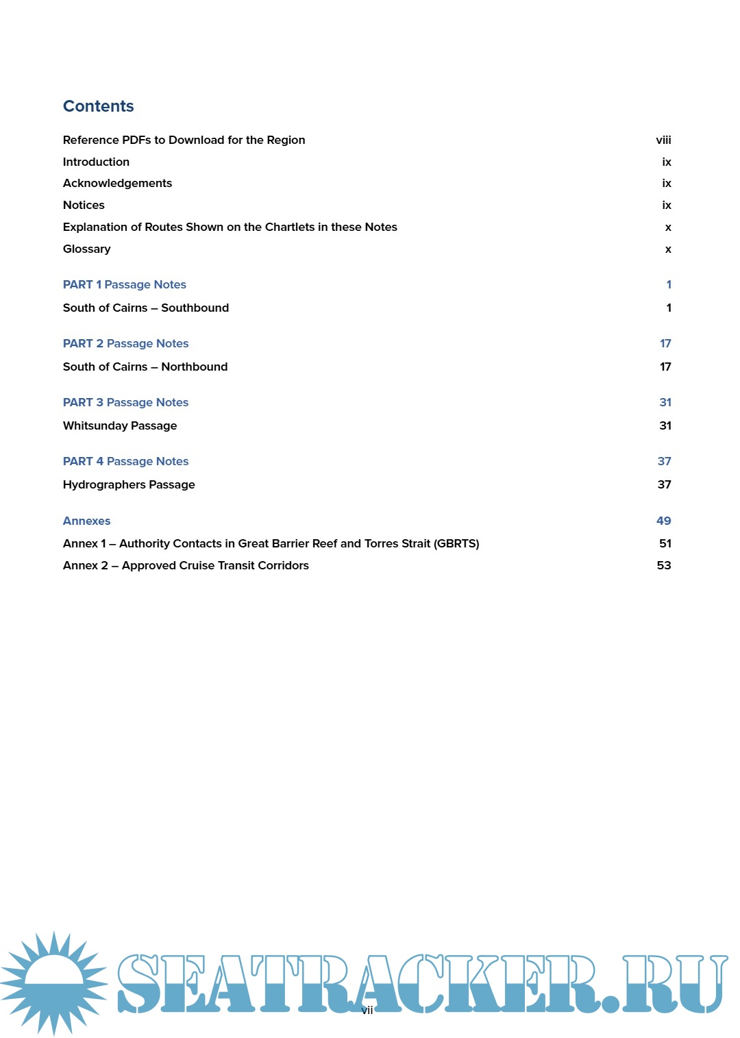 Passage Planning Notes - South of Cairns, Whitsundays and Hydrographers ...