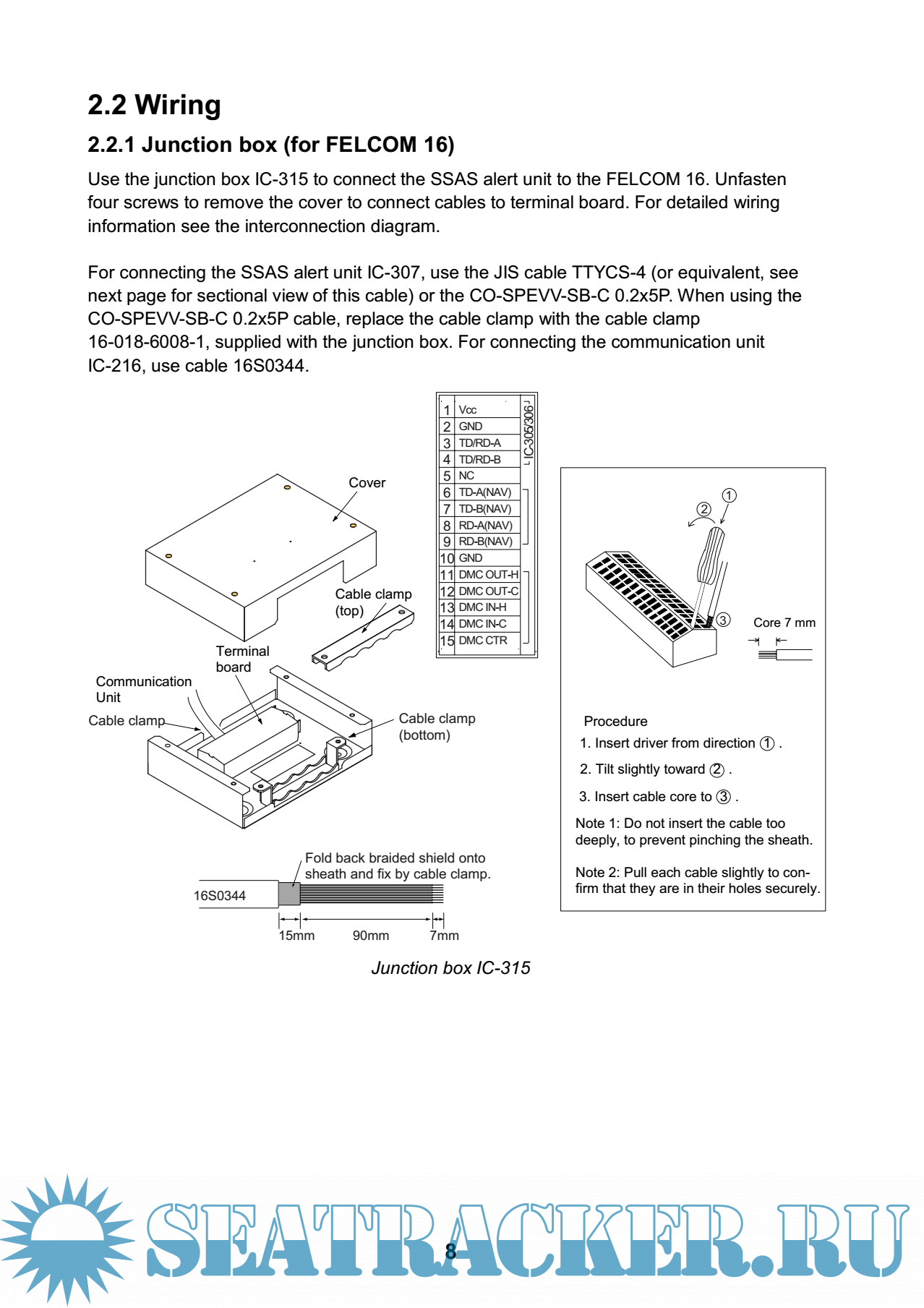 Furuno Felcom 16 Inmarsat-C SSAS Operators Manual IC-307 USCG version ...