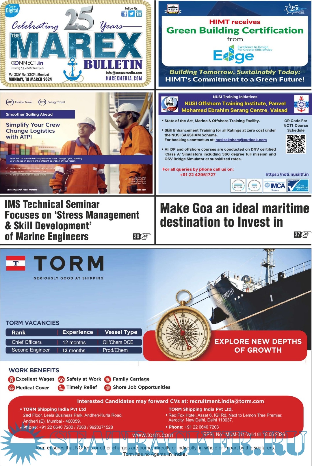 The Marex Bulletin - No. 23/24 - Marex India [2024, PDF] › Marine Tracker