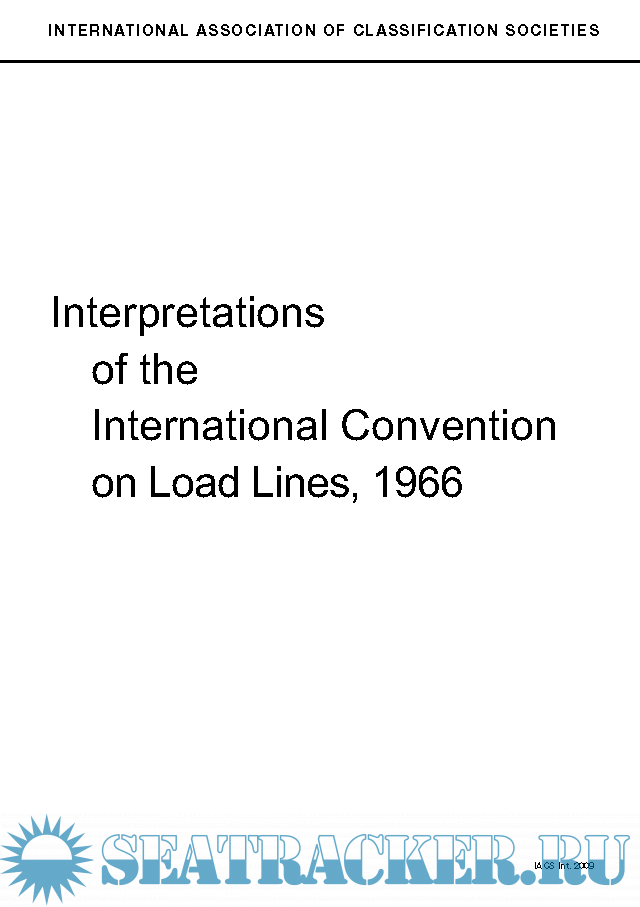 Interpretations of the International Convention on Load Lines, 1996 ...