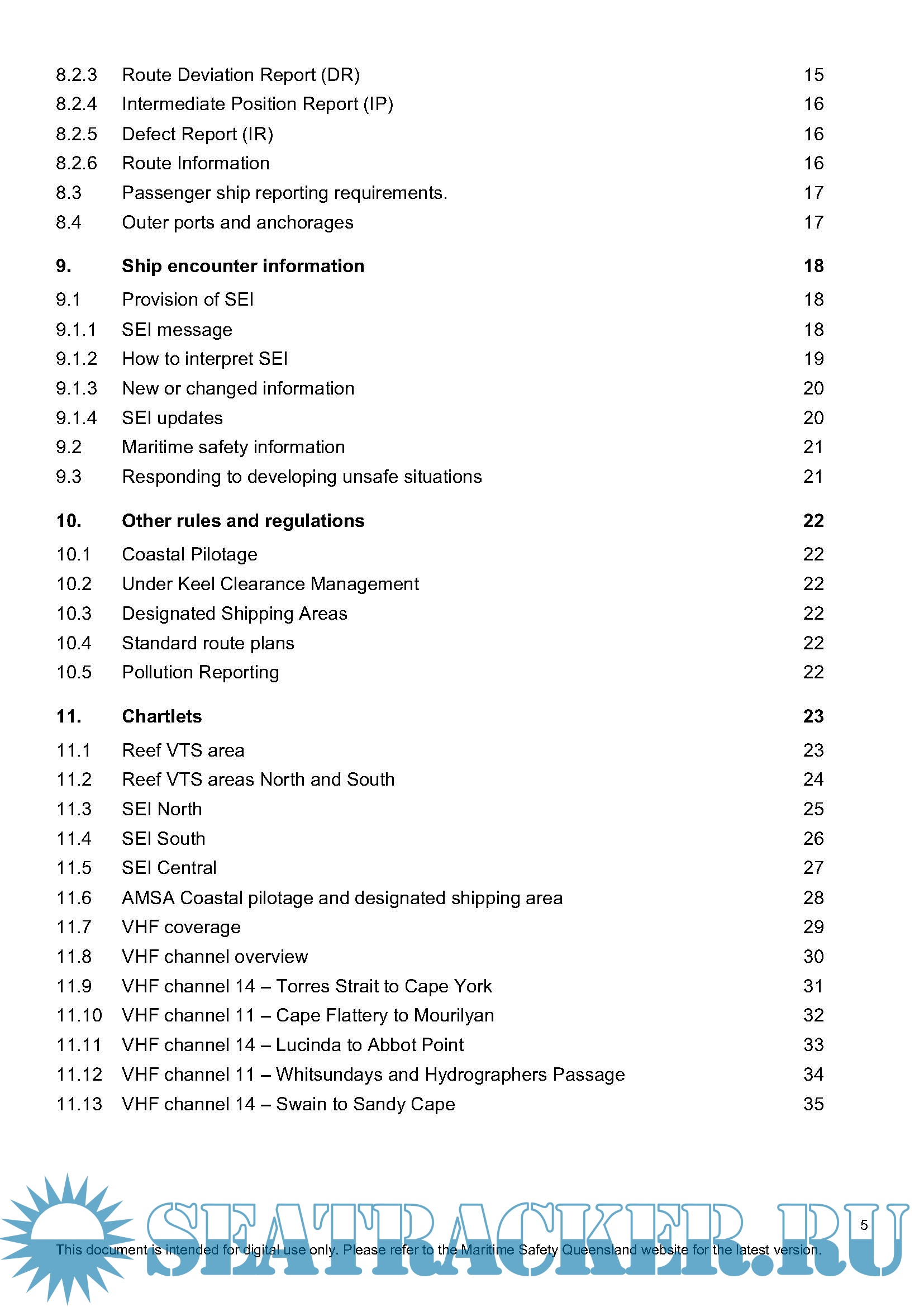 Reef VTS User Guide | Great Barrier Reef and Torres Strait Vessel Traffic Service - Department ...