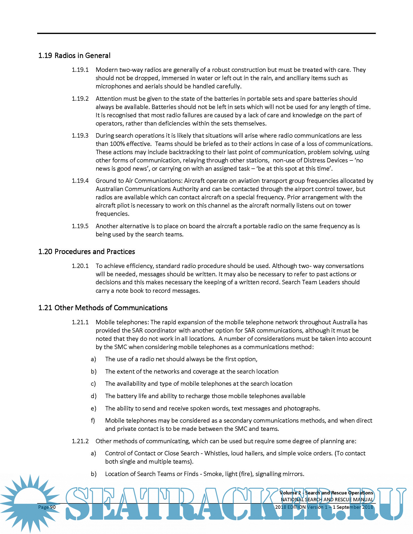 National Search and Rescue Manual - AMSA [2018, PDF] › Marine Tracker