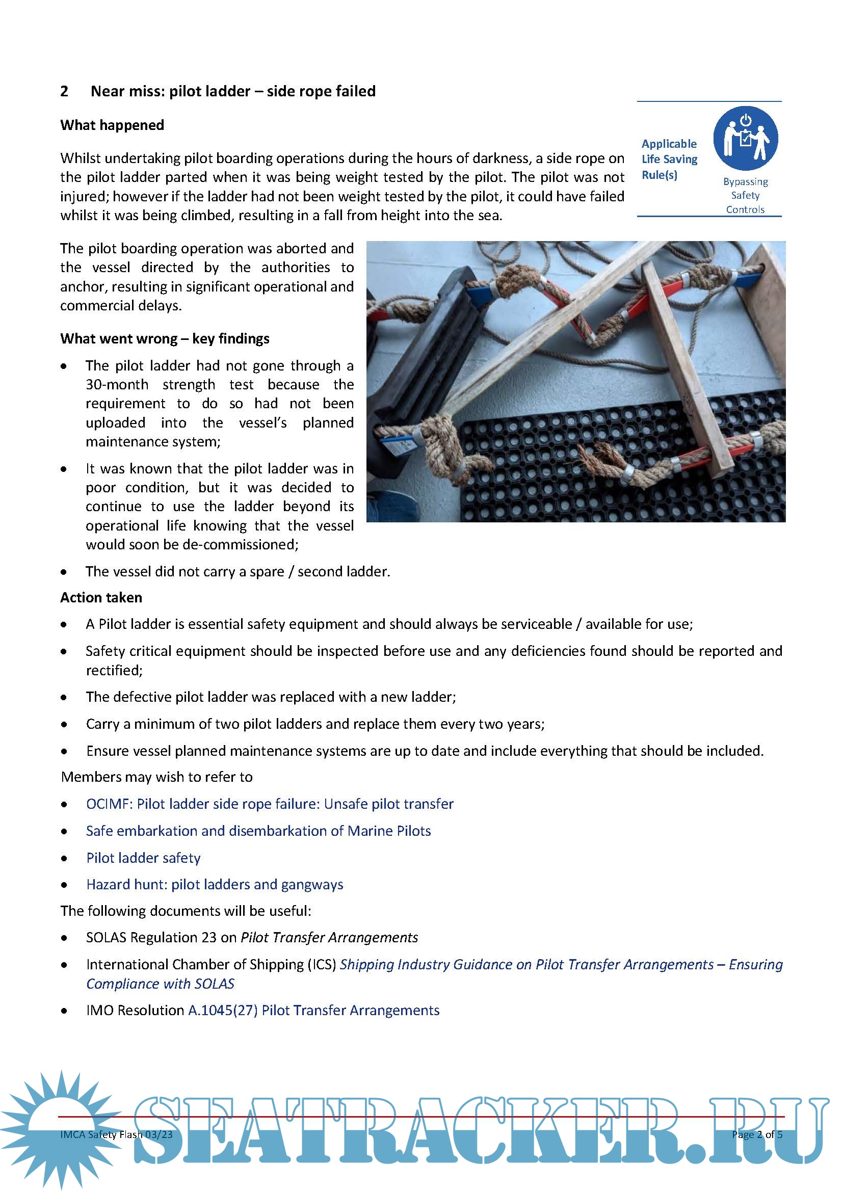 Safety Flash issue 03 (January) - IMCA [2023, PDF] › Marine Tracker