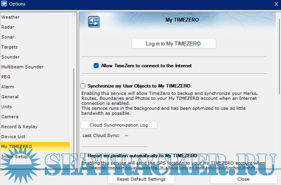 TimeZero Professional v.4.2.0.132 - Nobeltec & MaxSea [2022] › Page 30 › Marine Tracker
