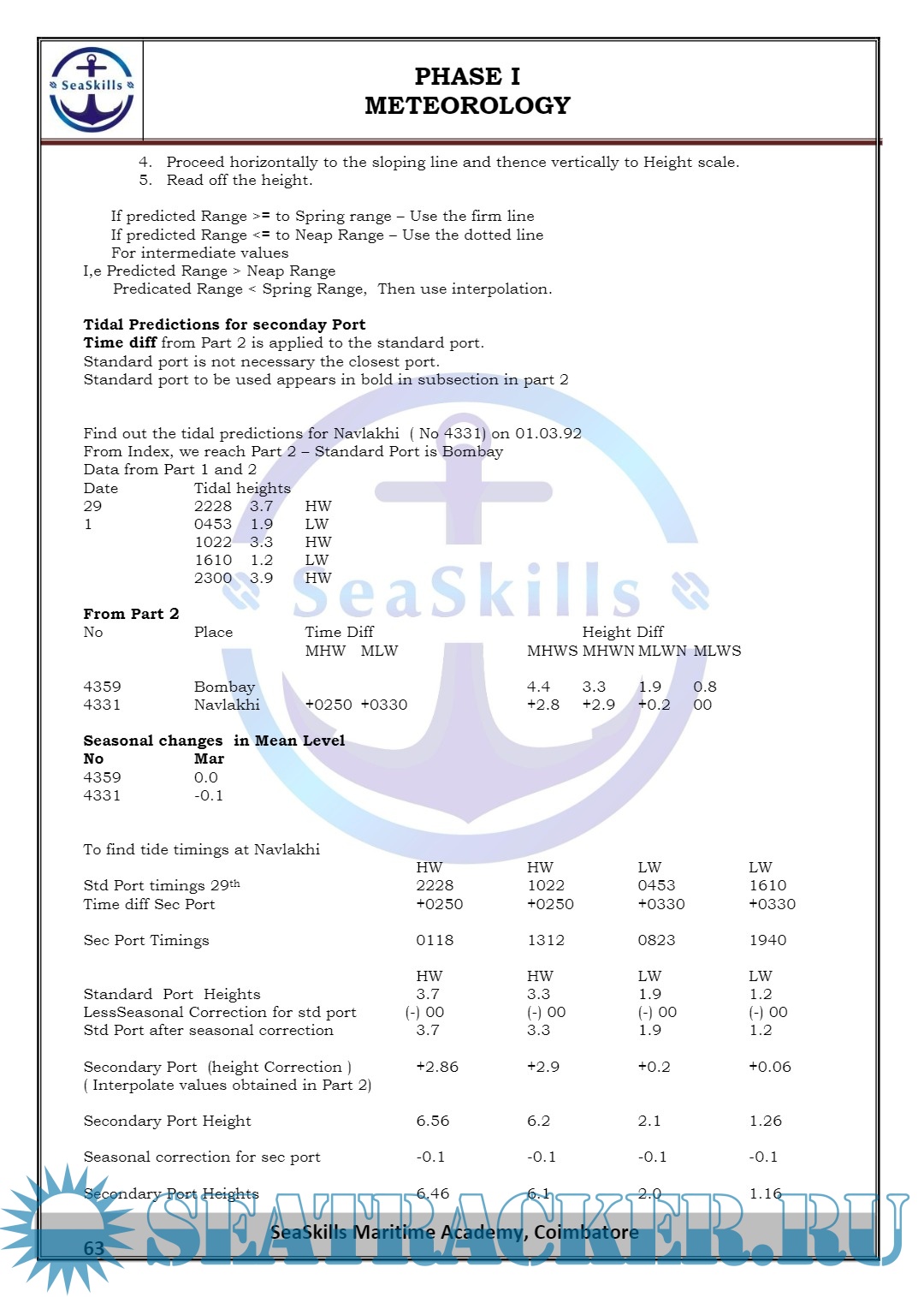 Phase I: Chief Mate: Meteorology Notes - Seaskills Maritime Academy ...
