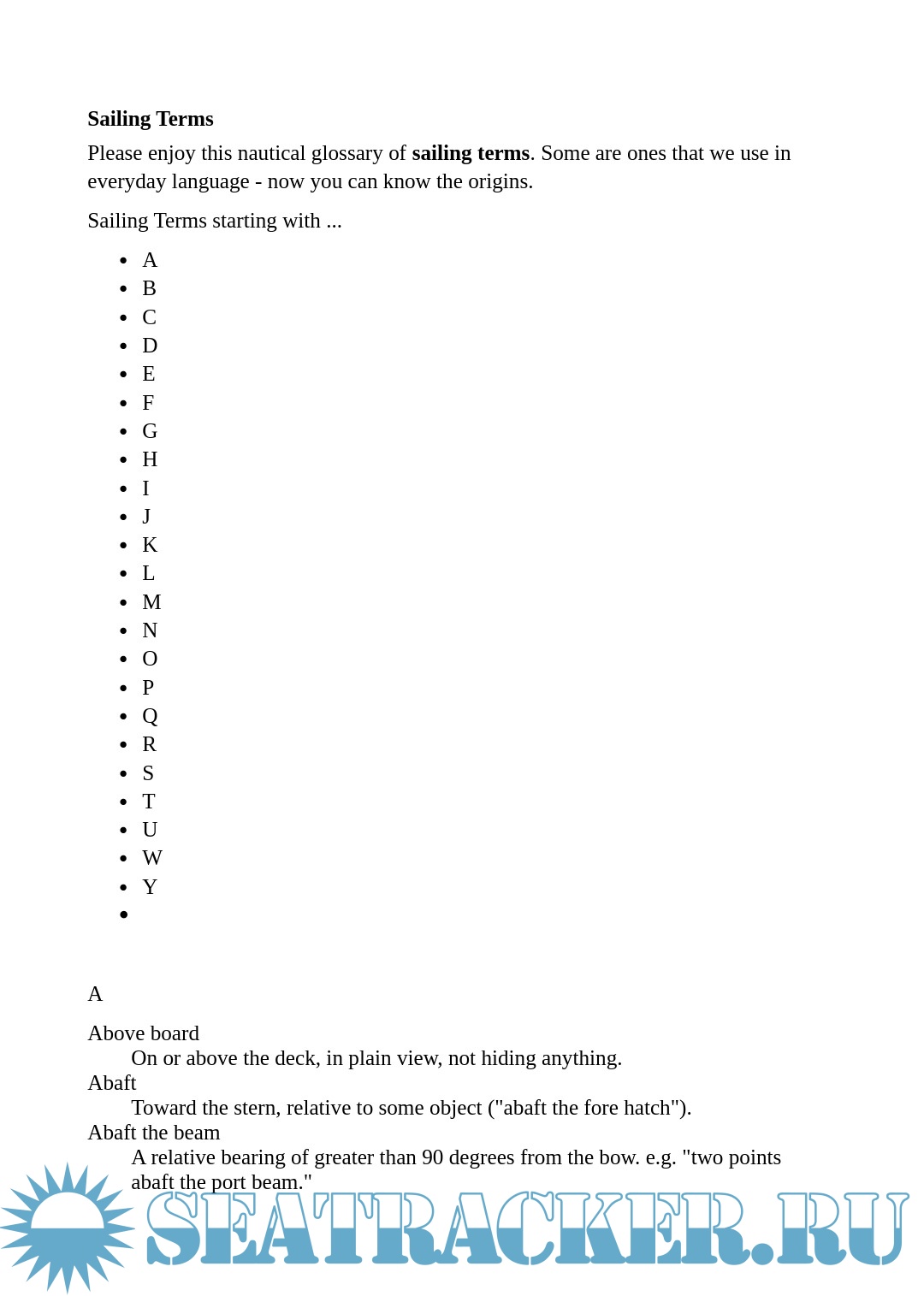 Sailing Terms [PDF, DOCx] › Marine Tracker