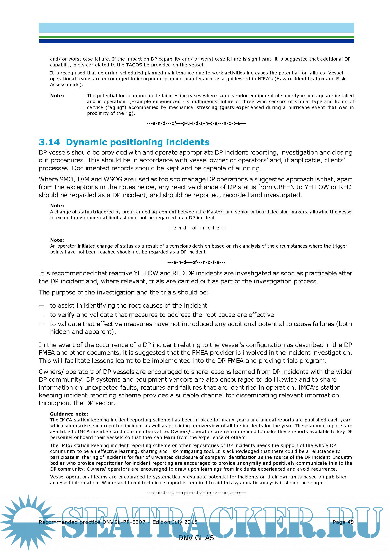 Dynamic positioning systems – operation guidance [Recommended practice ...