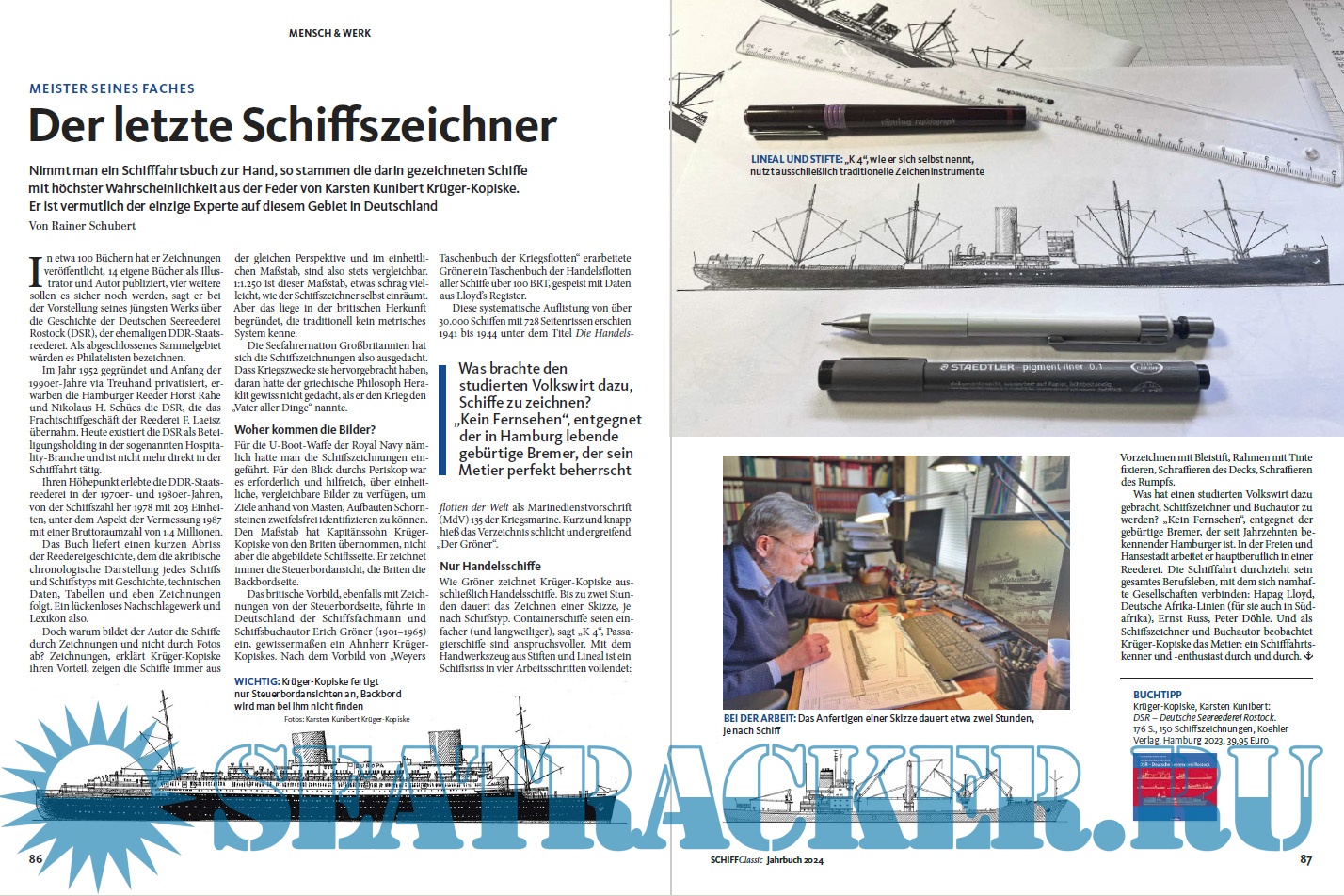 Schiff Classic Jahrbuch 2024 - Markus Wunderlich (Editorial Director) [2023, PDF] › Marine Tracker
