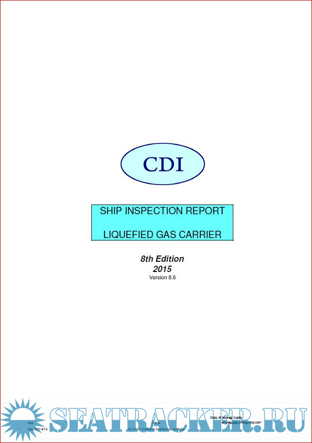 CDI Ship Inspection Report Liquefied Gas Carrier - OCIMF [2015, PDF ...