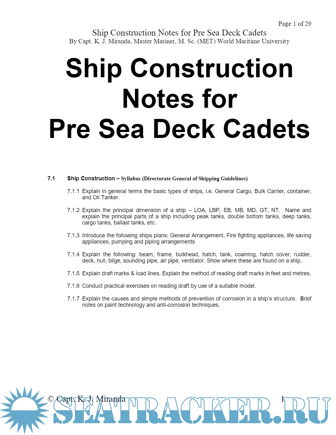 Ship Construction Notes for Deck Cadets - HP USER [20xx, PDF] › Marine ...