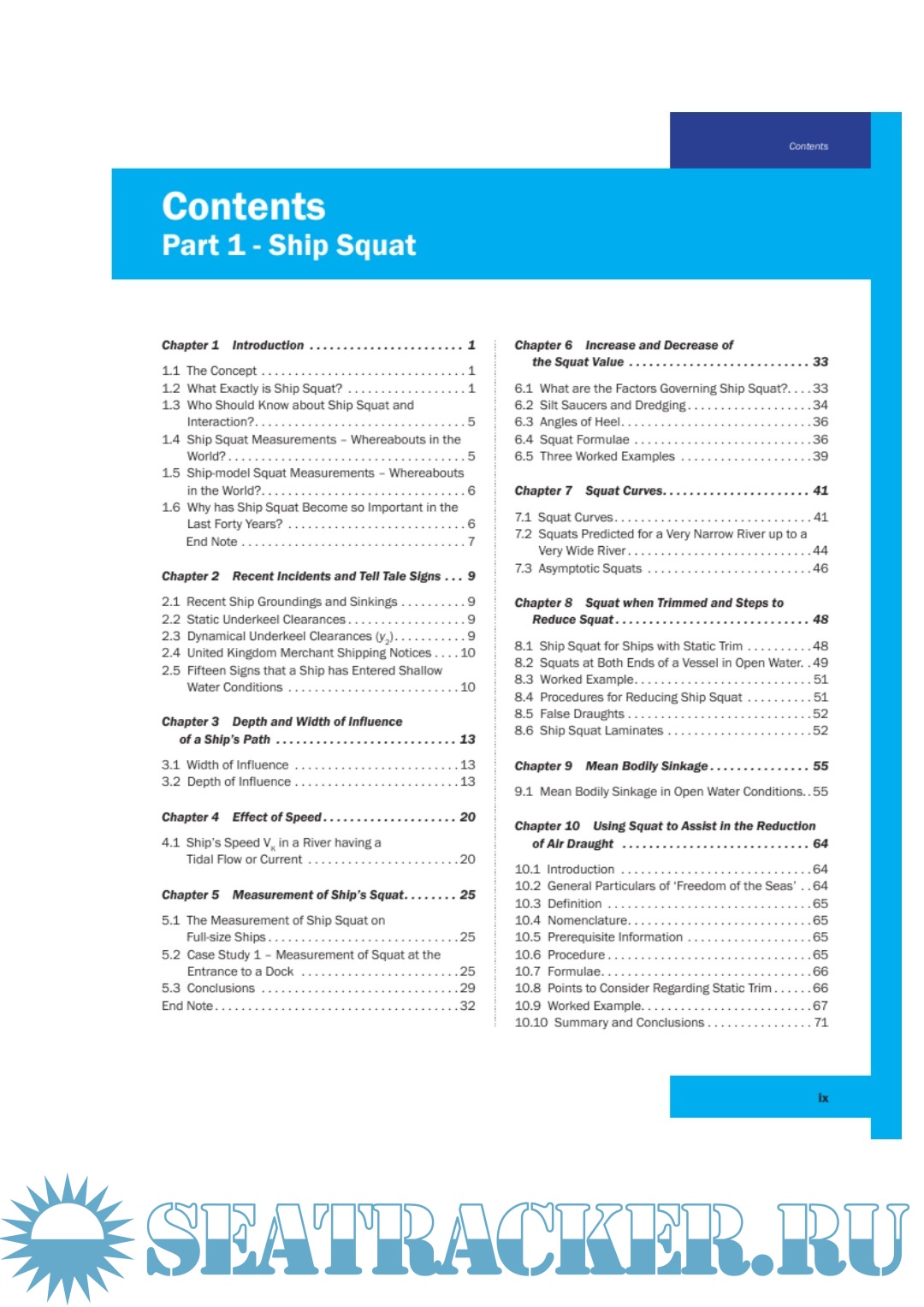 Ship Squat & Interaction - Dr. C.B. Barrass [2009, PDF] › Marine Tracker