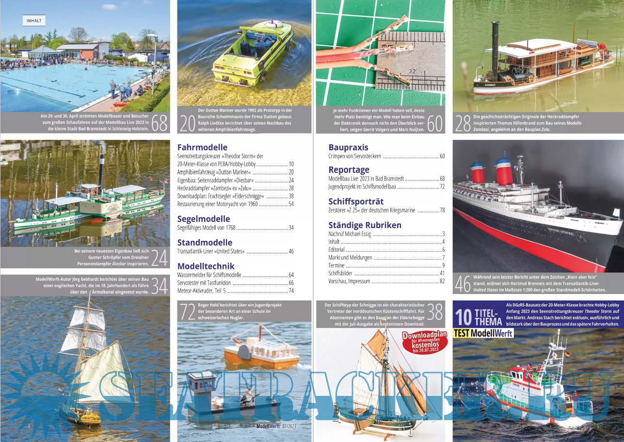 ModellWerft (Juli) - Eric Schafenrort (Redaktor) [2023, PDF] › Marine Tracker