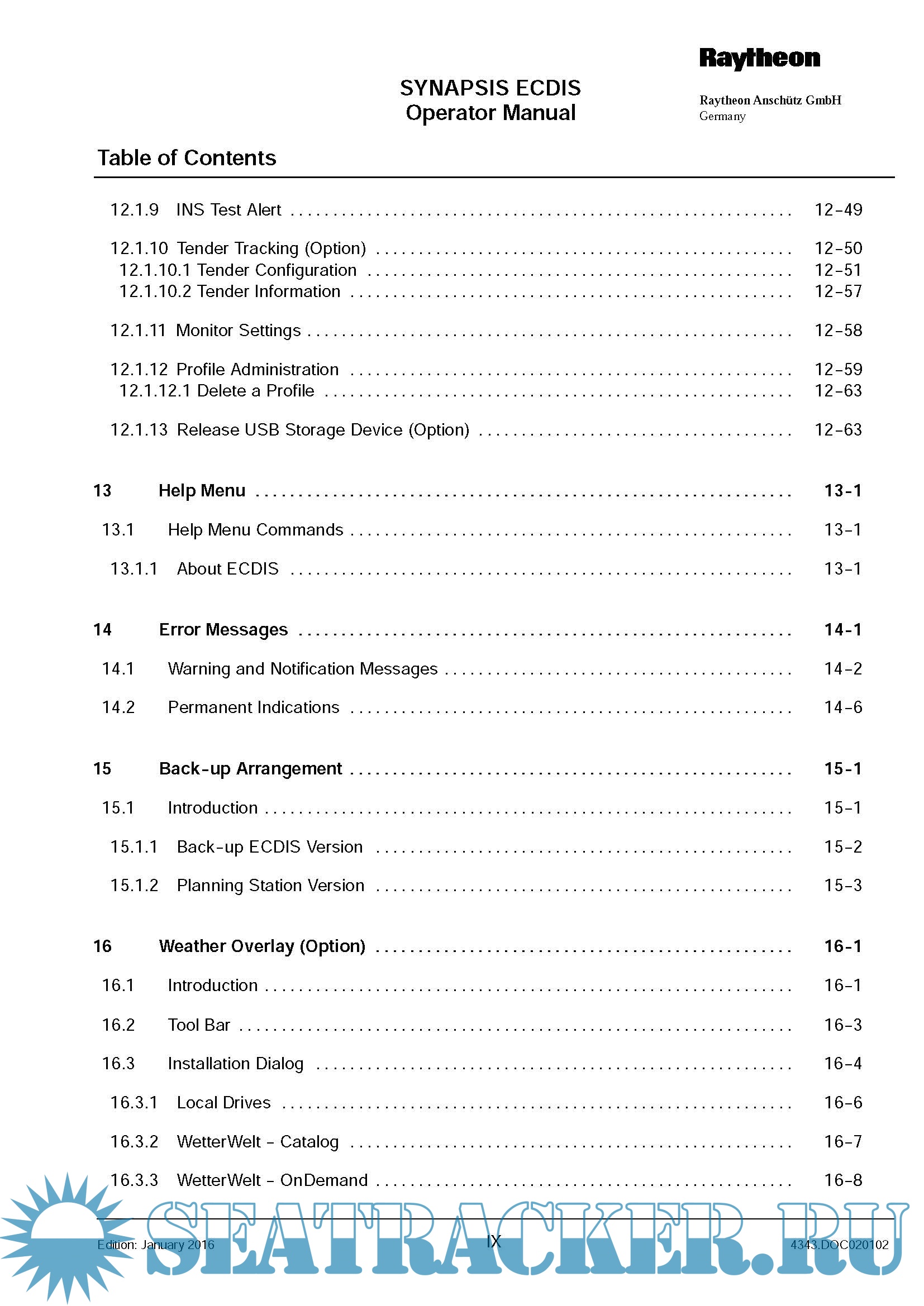 Synapsis ECDIS Operator Manual, Version: E02.00 or higher - Raytheon ...