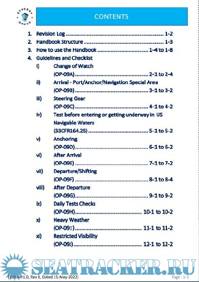 Navigation Checklist Handbook - Synergy Marine Pte. Ltd. [2022, PDF ...