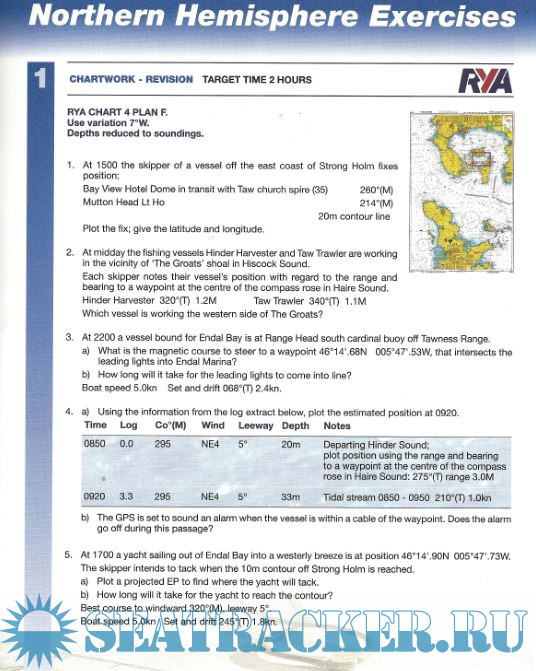 RYA Yachtmaster Excercises and Course Information, Test Exams - Royal ...