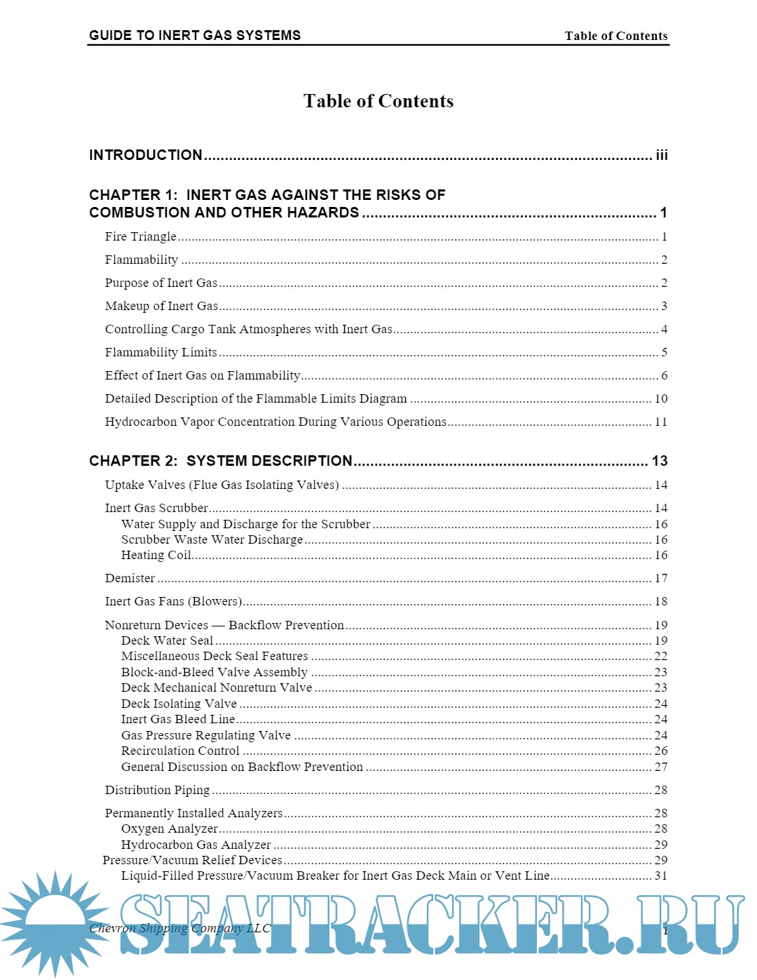 A Guide to Inert Gas System (IGS) - Chevron Shipping Company LLC [1996 ...