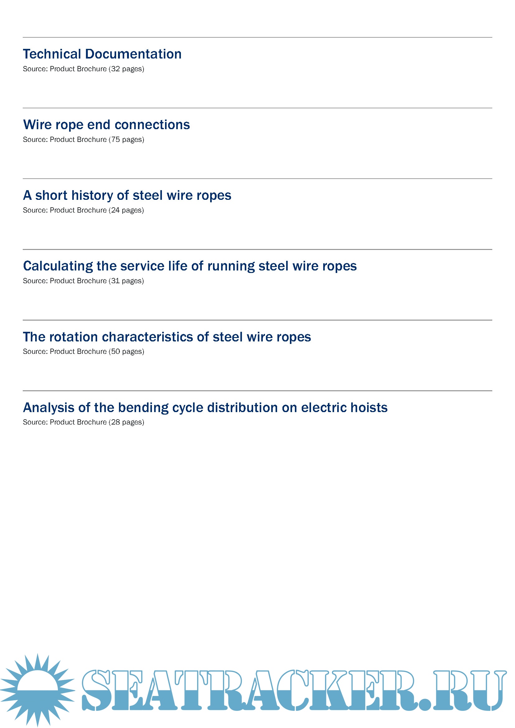 Wire Ropes - CASAR [201?, PDF] › Marine Tracker