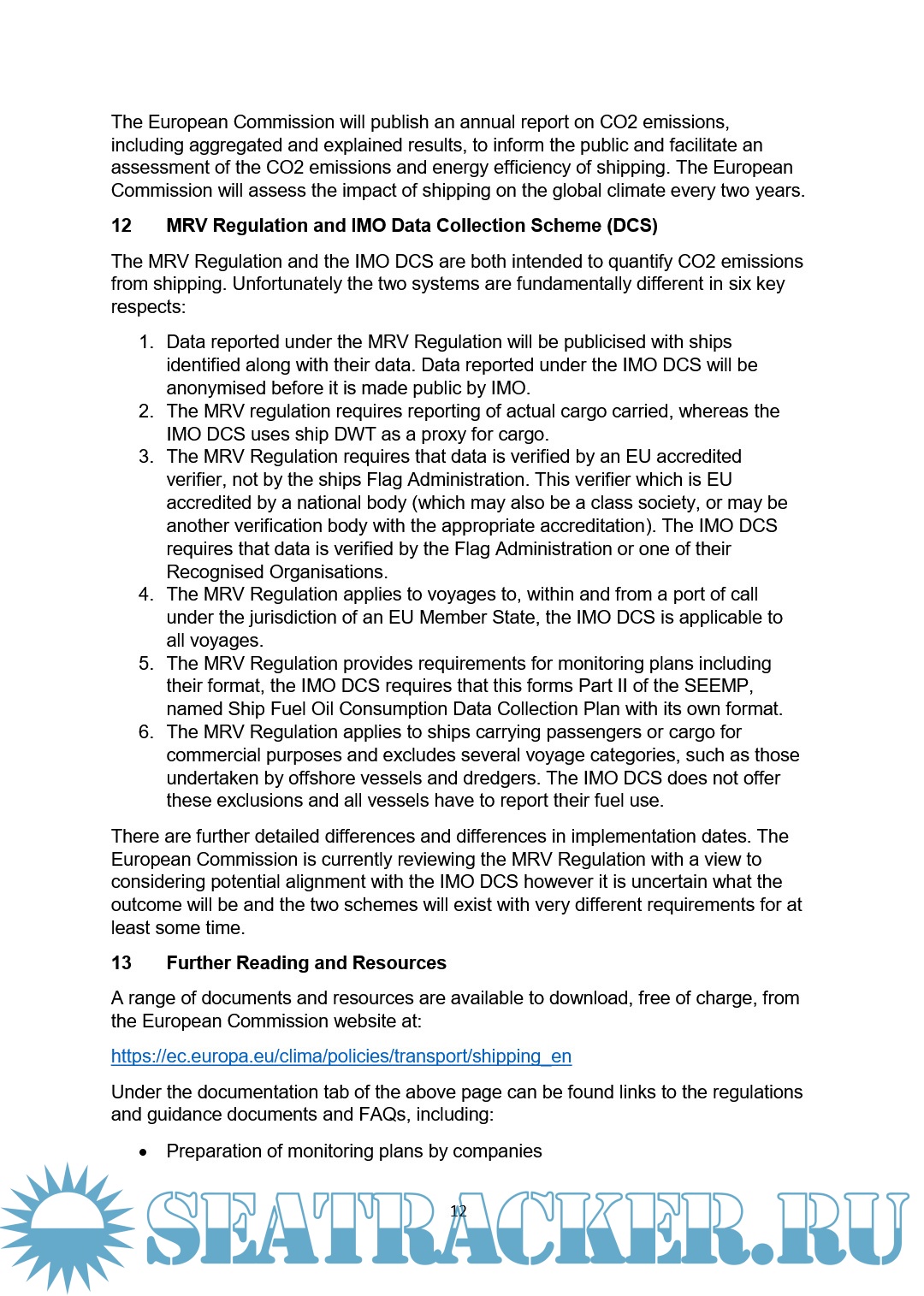 EU MRV Regulation Guidance for Ships - ICS [2020, PDF] › Marine Tracker