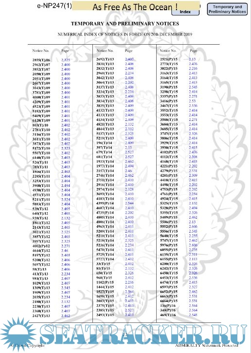 e-NP 247(1) Annual Summary of Admiralty Notices to Mariners - UKHO ...