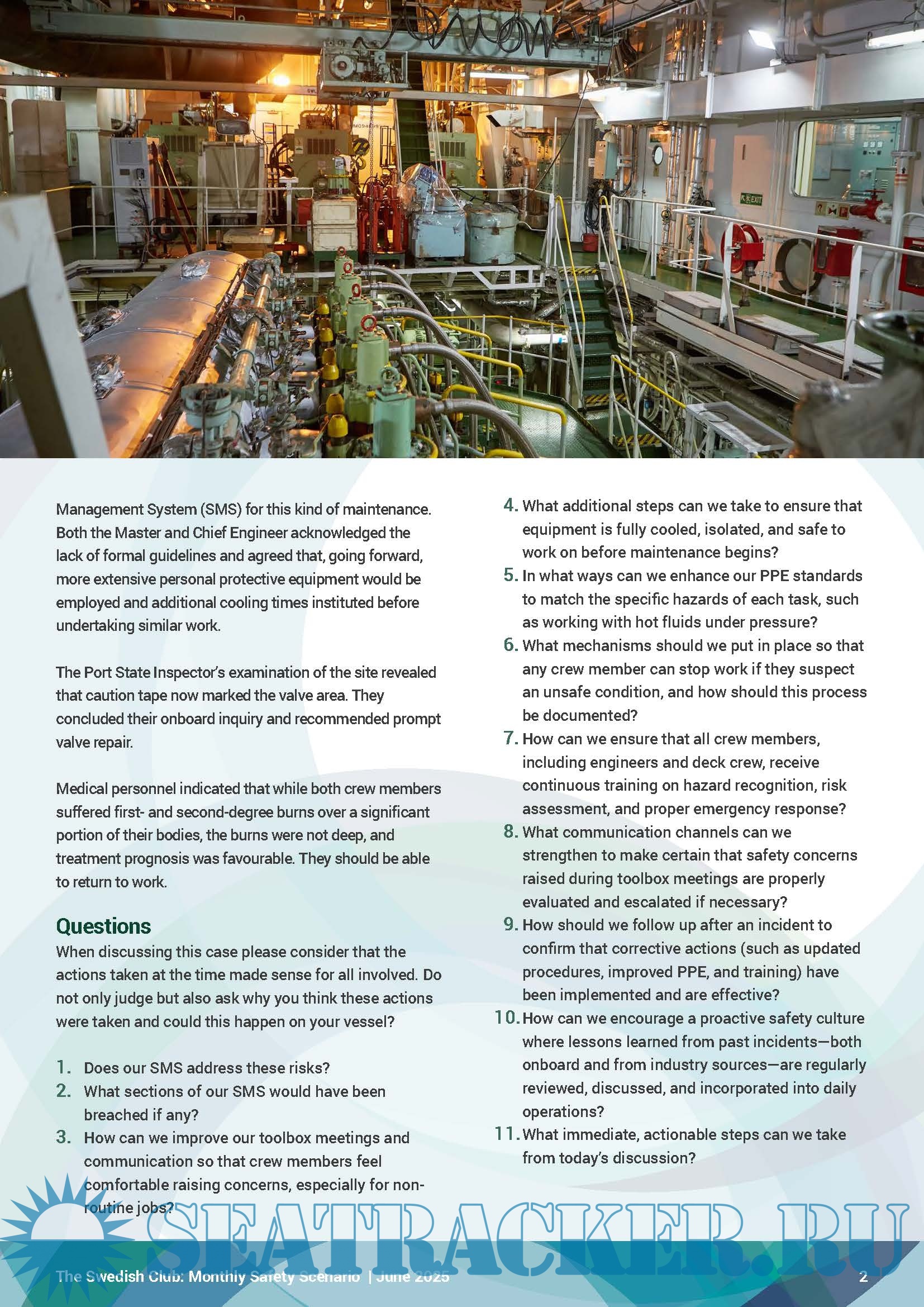 Monthly Safety Scenario (MSS) (June) - the Swedish Club [2025, PDF] › Marine Tracker