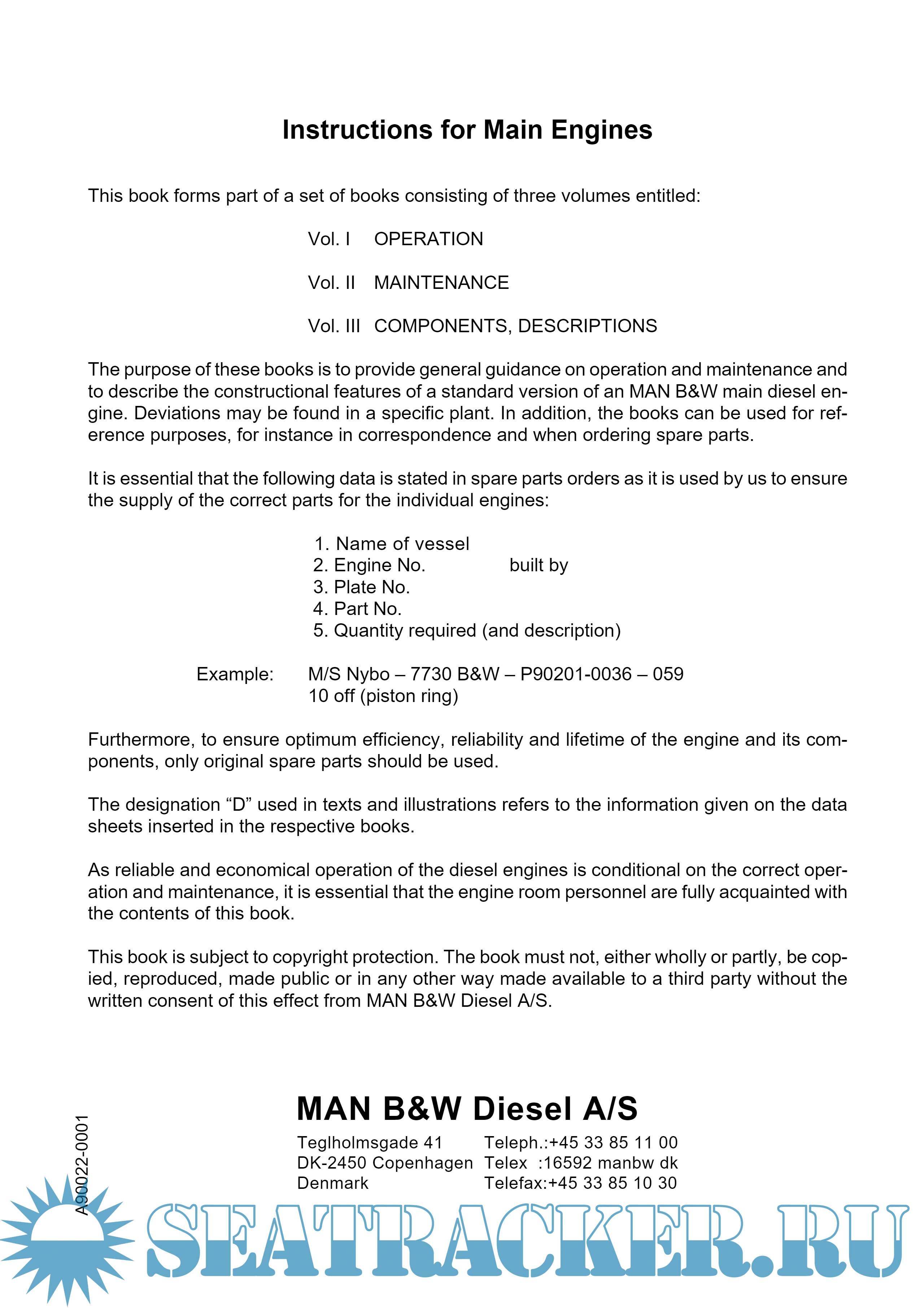 MAN B&W 7K80MC-C (Operation | Maintenance | Components) - MAN B&W [2003 ...