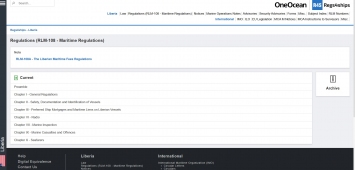 Regs4ships Liberia January 2022 - OneOcean [2022, Другой] › Marine Tracker
