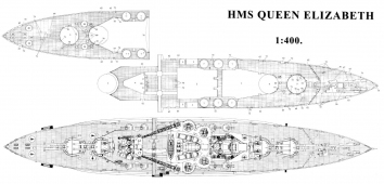 Чертежи линейного корабля HMS Queen Elizabeth 1943 год - нет [1943 ...