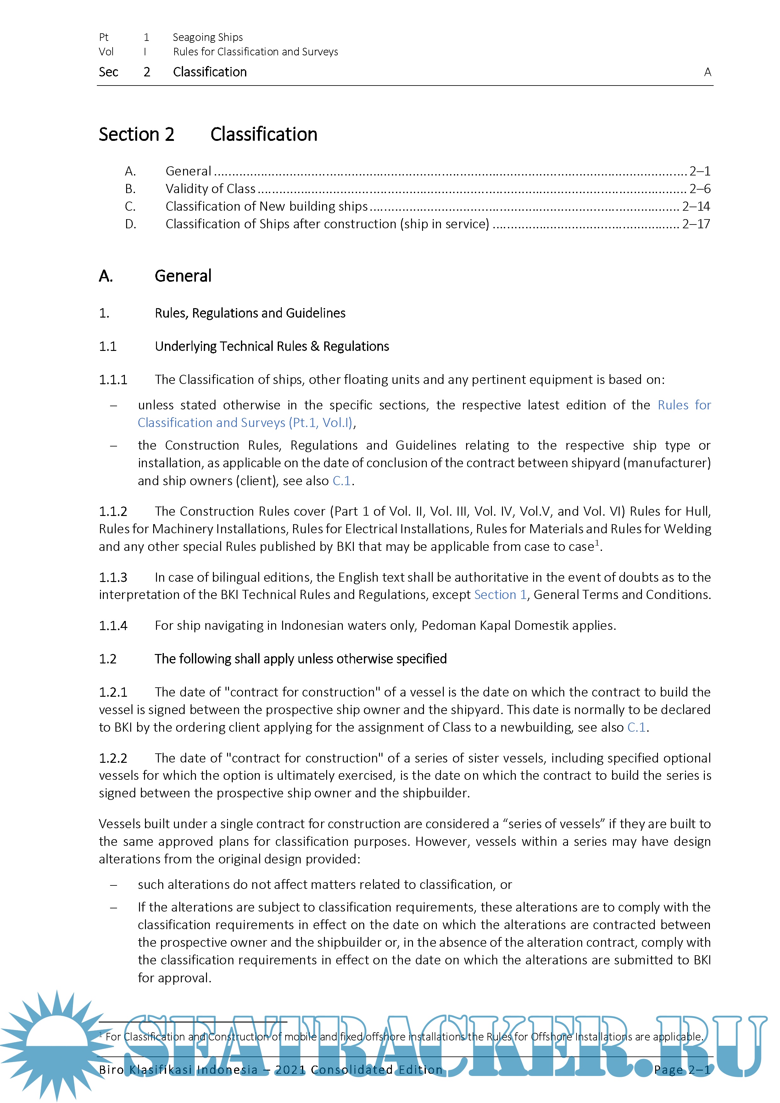 BKI (Indonesia Ship Classification) Rules and regulations for the ...